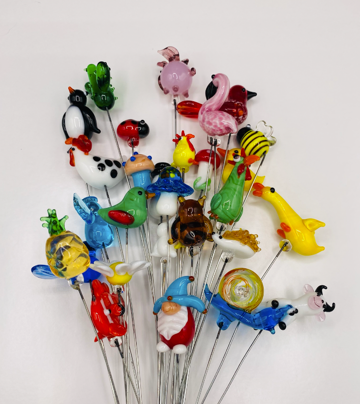 GG - Glass Plant Stakes (Multiple) | Whimsical Wire & Glass